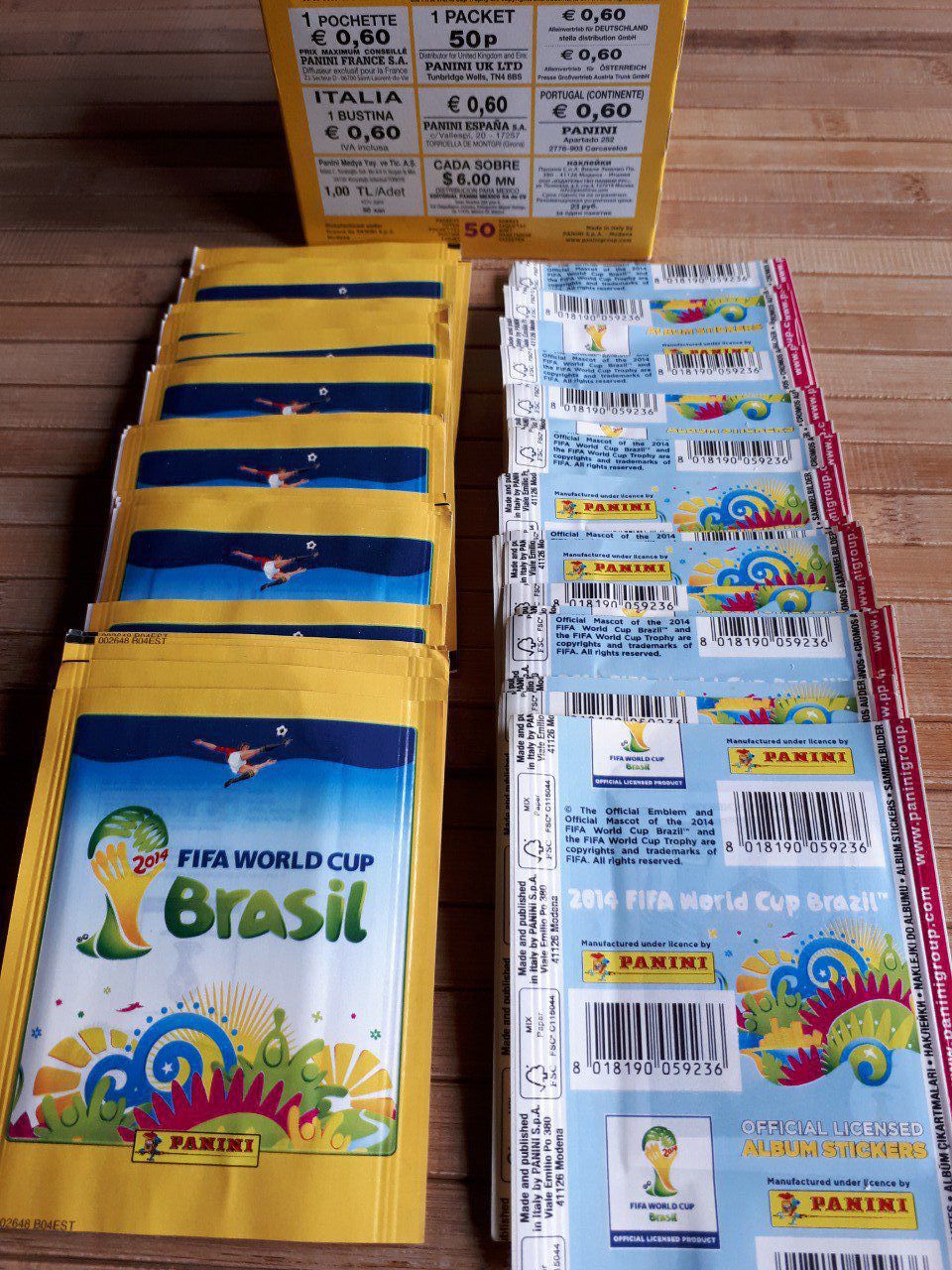 Panini pochettes Brazil 2014 origine ITALY