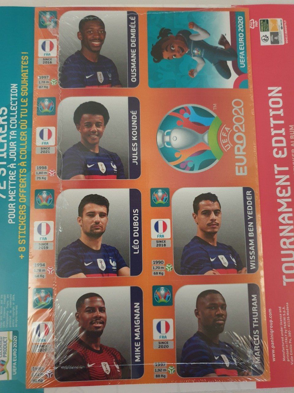Panini Euro 2020 Tournament edition set de mise a jour france edition ...