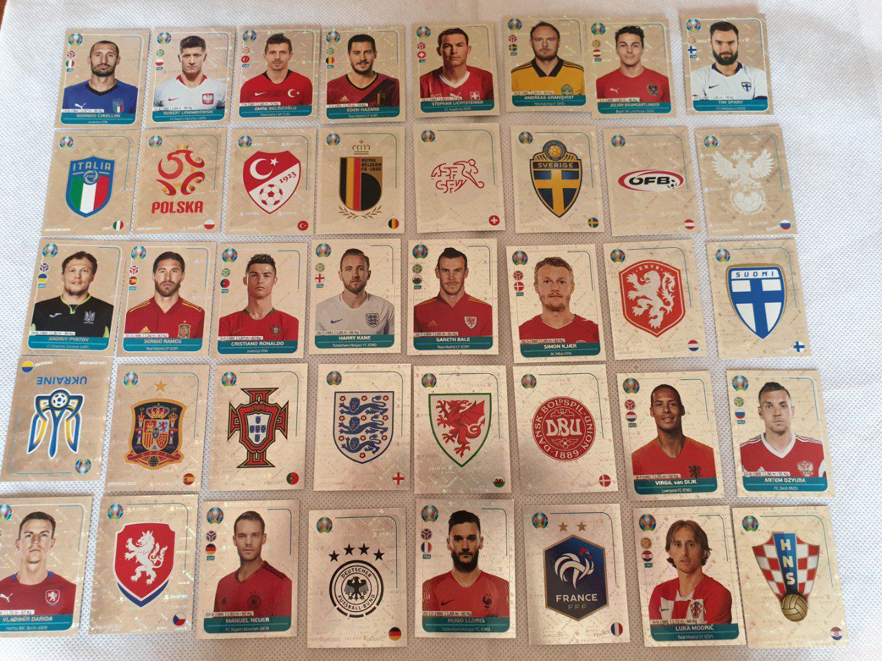 Euro UEFA Preview Complet 42 stickers Brillante version France