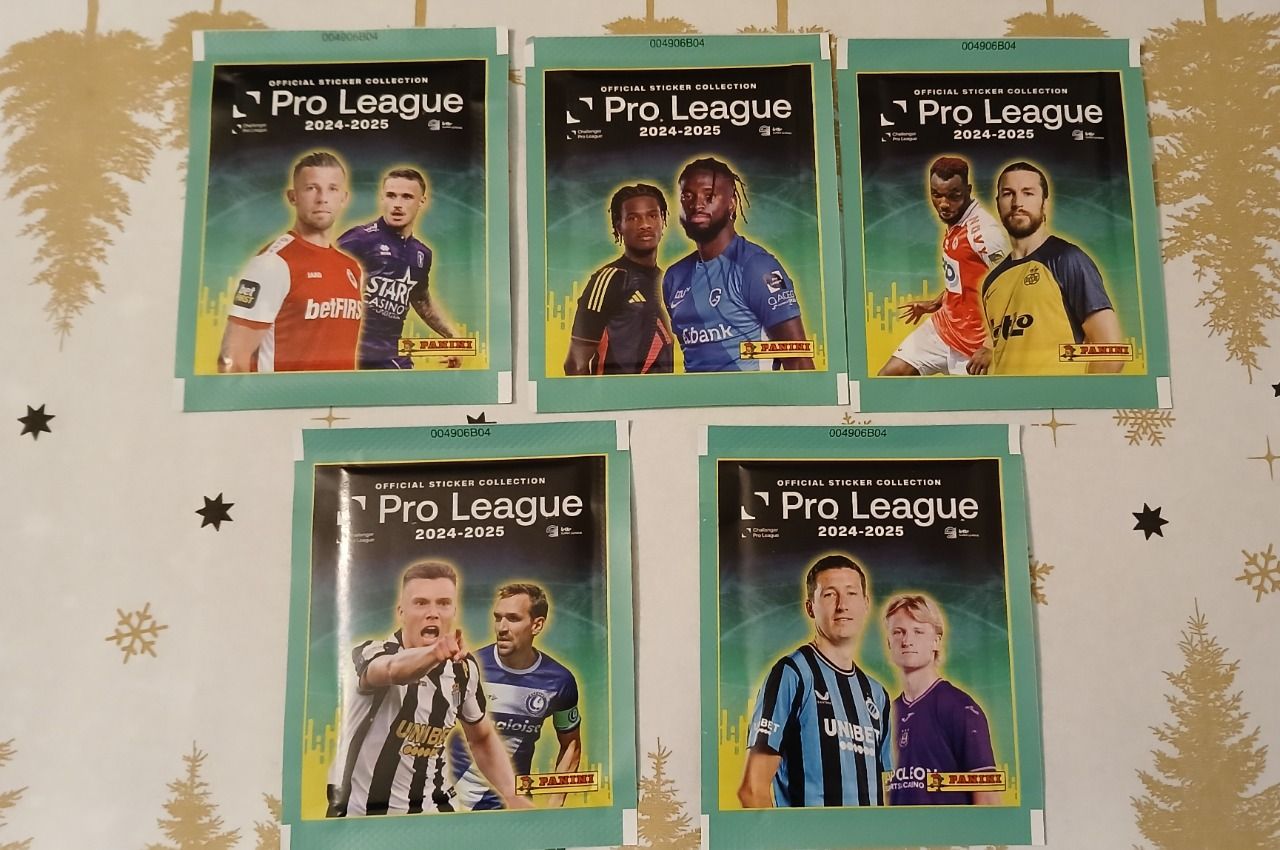 panini 5 pochettes différentes pro league 2025 spéciale avec code ...